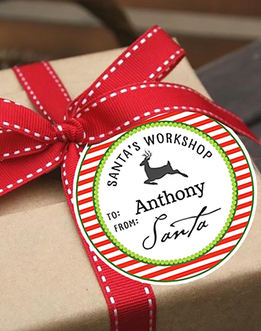 Personalized From Santa Claus Stickers / From Santa Stickers - Etsy