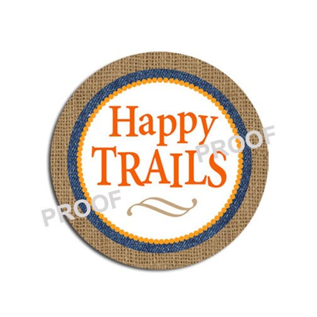 HAPPY TRAILS Label for Trail Mix Party Favor Bags - Etsy UK