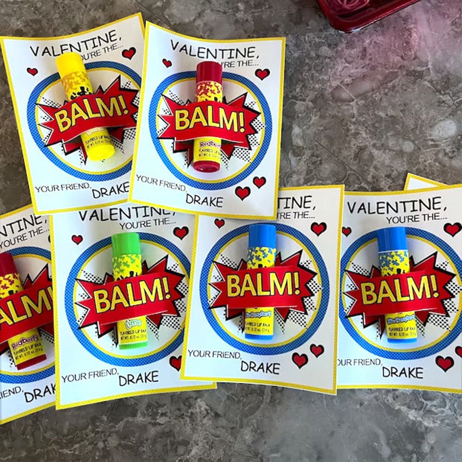 Lip Balm Valentines / You're the BALM - Etsy