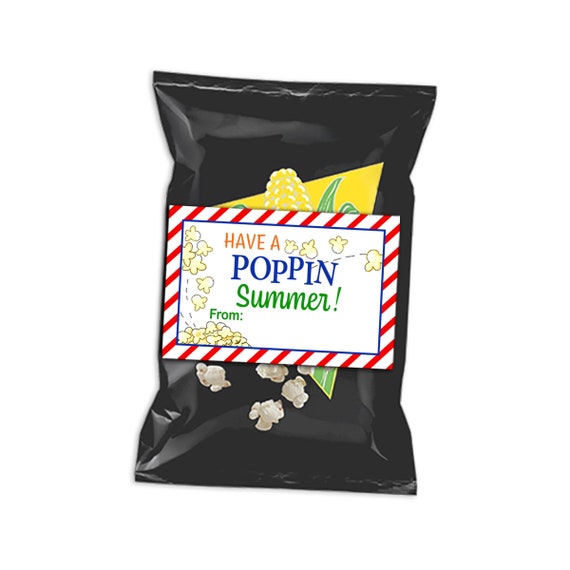 End of Year Popcorn Gift Tag / Have a Poppin Summer / Popcorn - Etsy