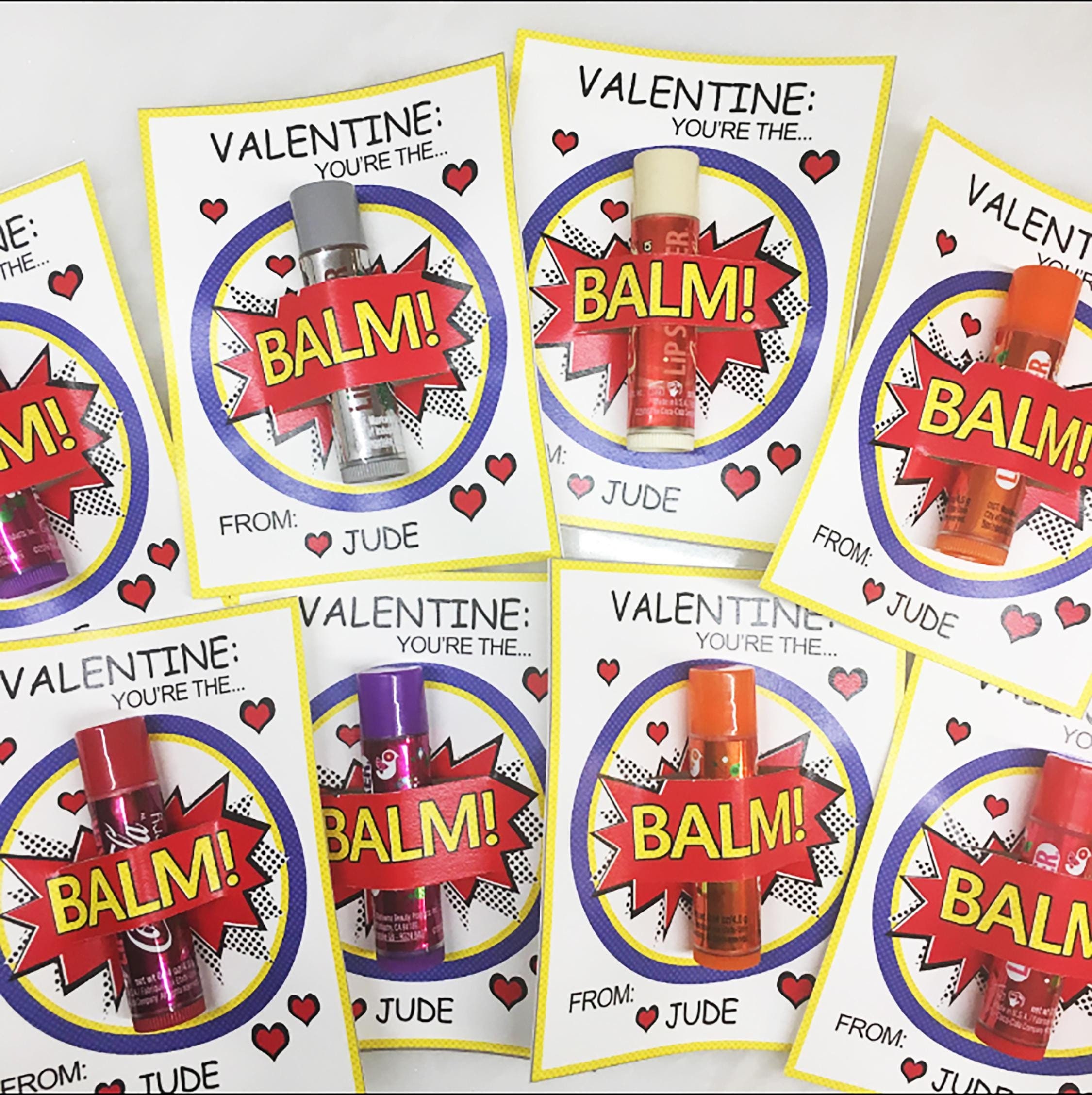 INSTANT DOWNLOAD Printable Lip Balm Valentines / You're the BALM - Etsy