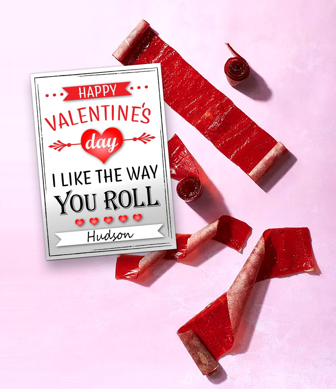 Fruit Roll Valentine's Day Cards / I Like the Way You Roll - Etsy