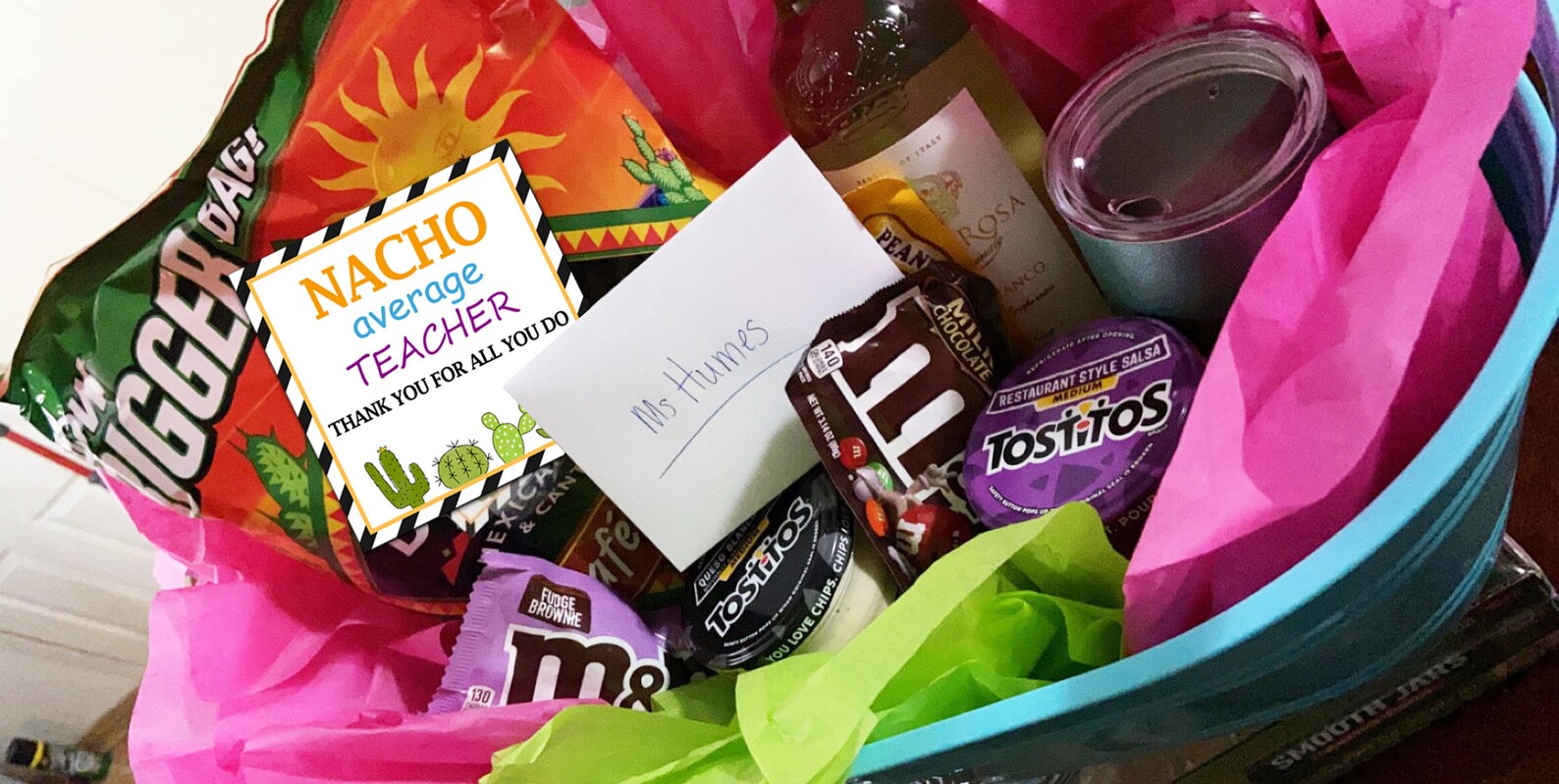 Nacho Average TEACHER Gift Tag / Nacho Average Gift Tag / | Etsy