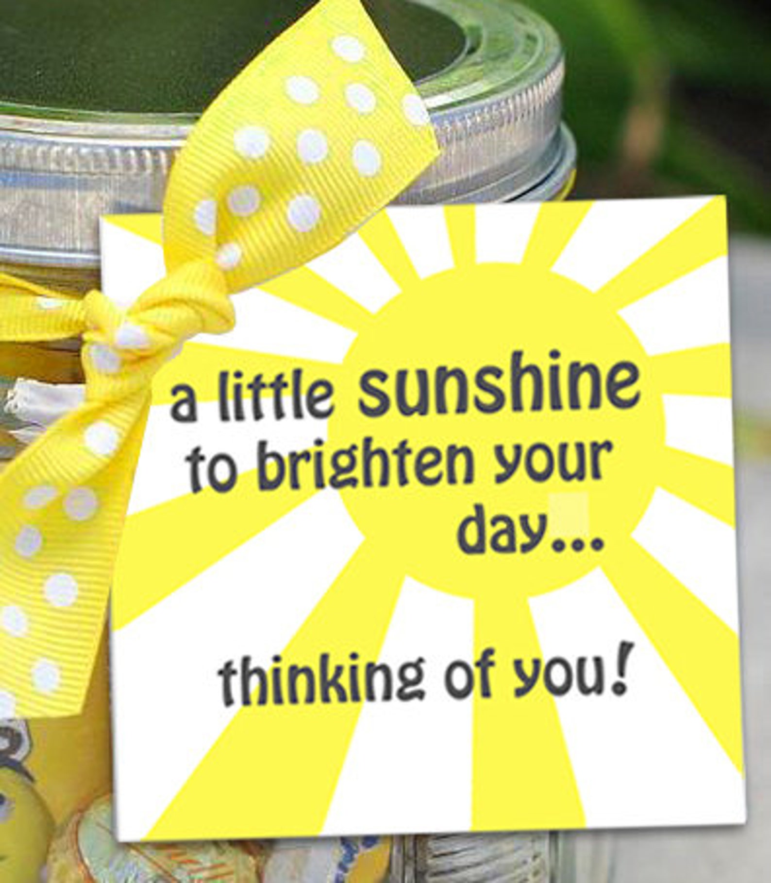 Printable SUNSHINE Gift Tag / a Little Sunshine to Brighten Your Day ...
