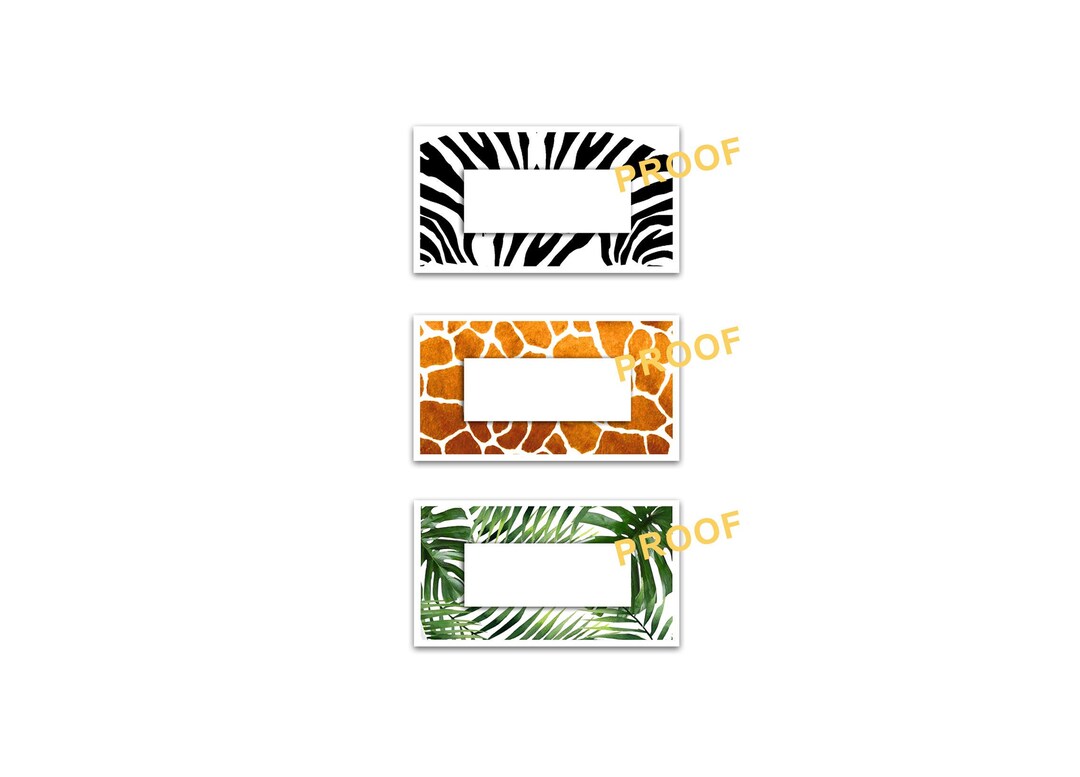 Printable Food Labels, Place Cards, Jungle Safari Explorer FOOD LABEL ...