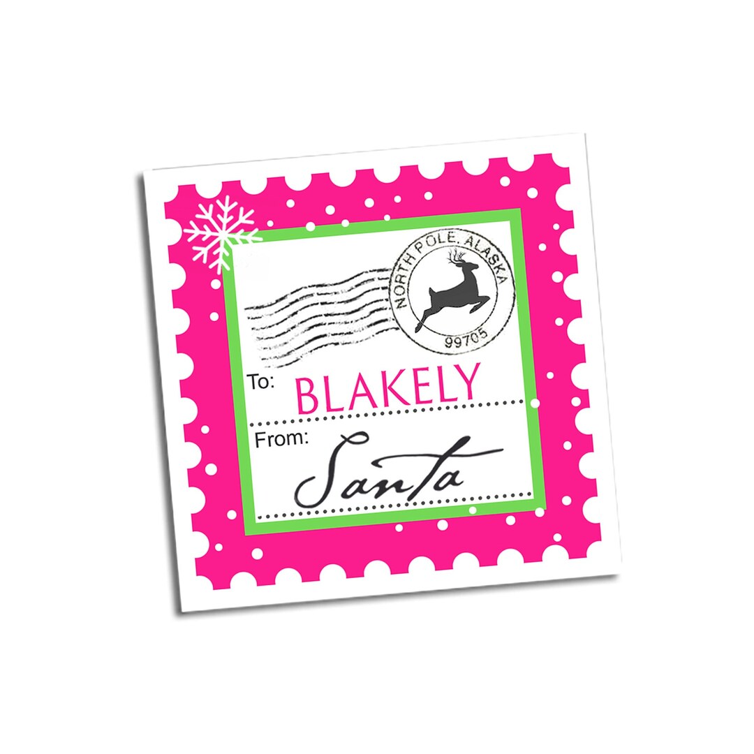 Personalized From Santa Claus Stickers Christmas Gift Stickers From ...