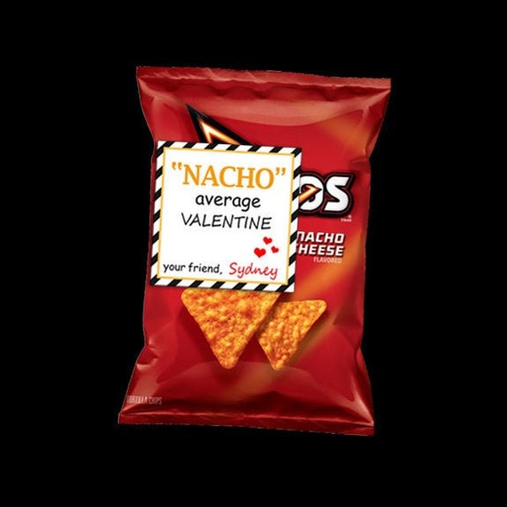 Nacho Average Valentine / Chip Bag Label / Printable | Etsy