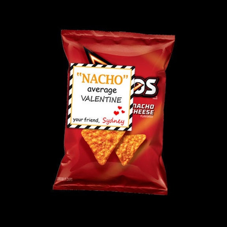 Nacho Average Valentine / Chip Bag Label / Printable | Etsy