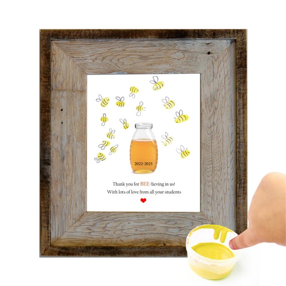 Bumblebee Teacher Gift / Bee Fingerprint / Thank You for - Etsy