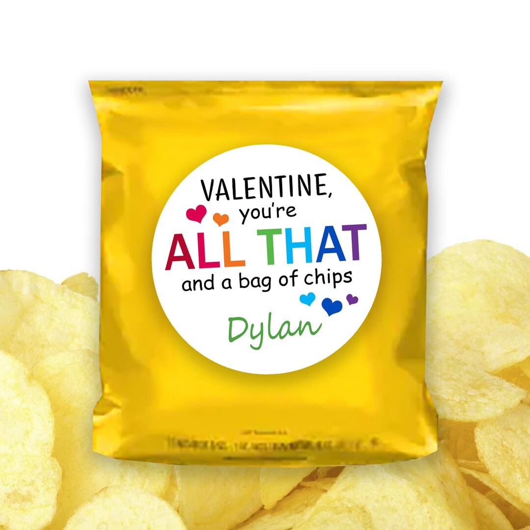 INSTANT DOWNLOAD Printable Chip Valentine Label / Valentine, You're All ...