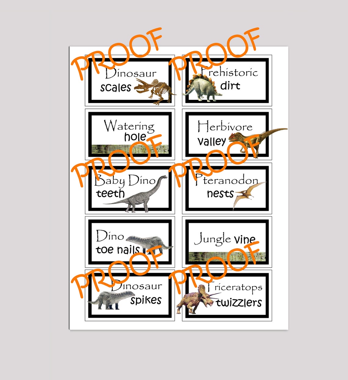 Printable Dinosaur Food Label Signs for Dinosaur Birthday - Etsy