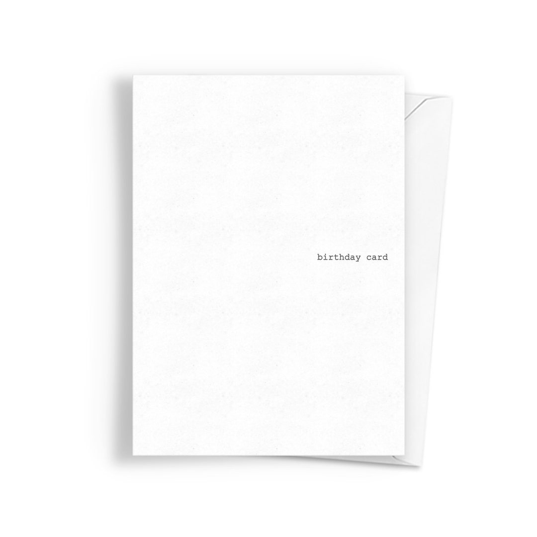 A Brutally Minimal Birthday Card for That Special Person in - Etsy