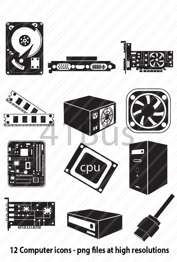 Computer Parts Clipart Black And White