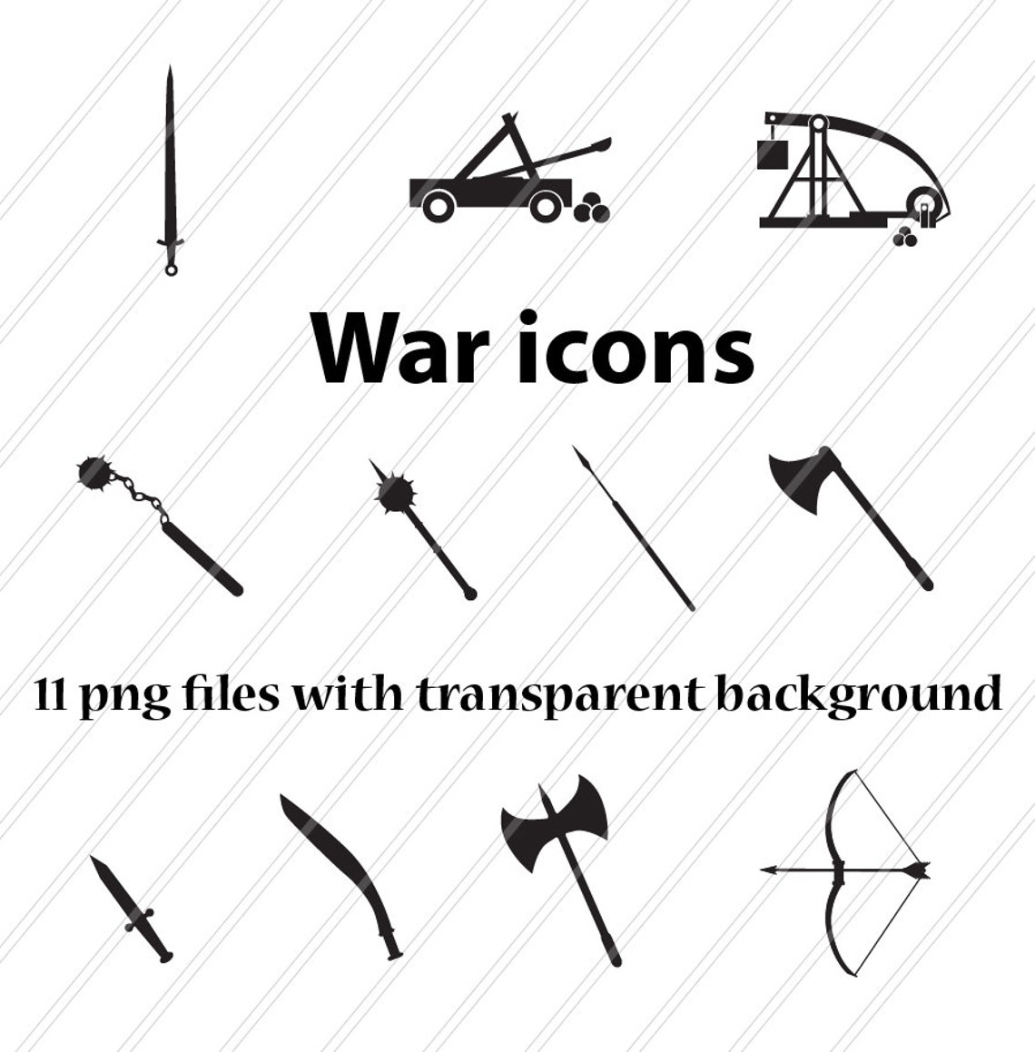 War icons Clipart Instant DownloadWar icons Digital Clipart - Etsy 日本
