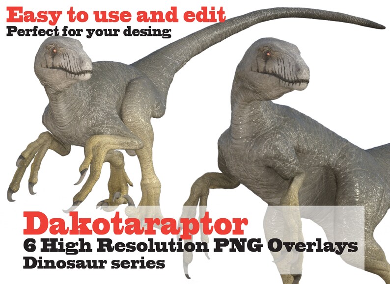 Dakoraptor Jurassic World Clipart, 6 Dinosaurs PNG File, Jurassic ...