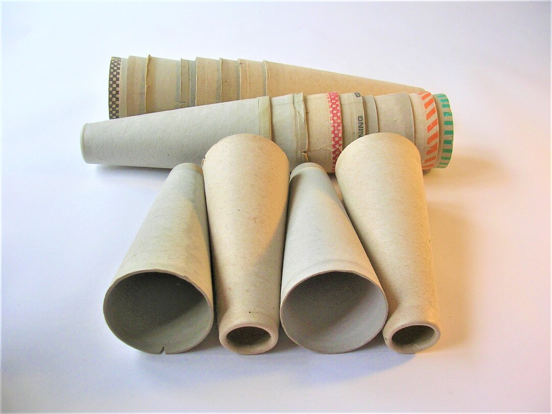 Cones, Cardboard Pre-used Yarn Cones, 18cms Tall, Conical Shape, Blank ...