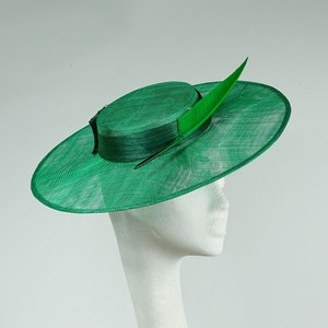 Emerald Green Boater, Kentucky Derby Hat, Ascot Hat, Mother of the ...