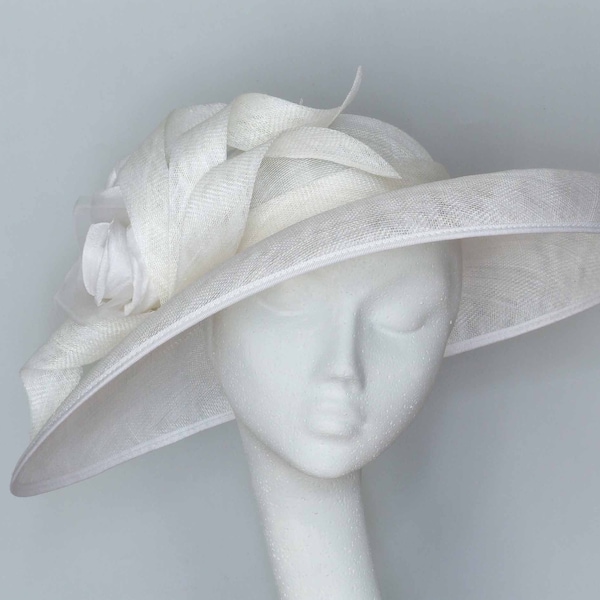 White Derby Hat - Etsy