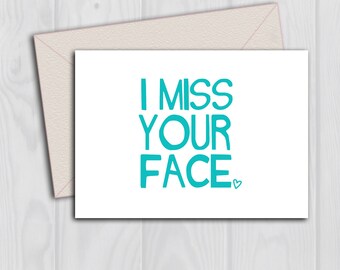 I miss you card | Etsy