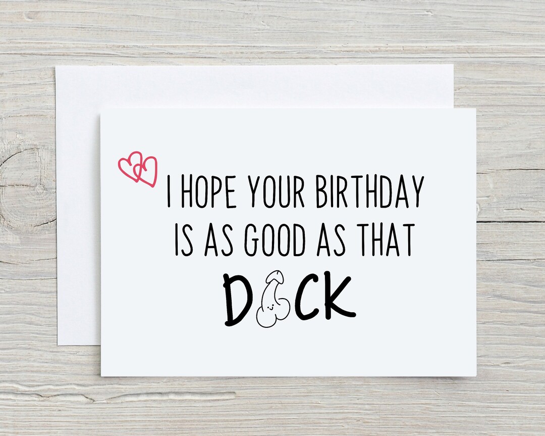 Funny Sex Happy Birthday Card For Boyfriend Boyfriend Birthday T 7564