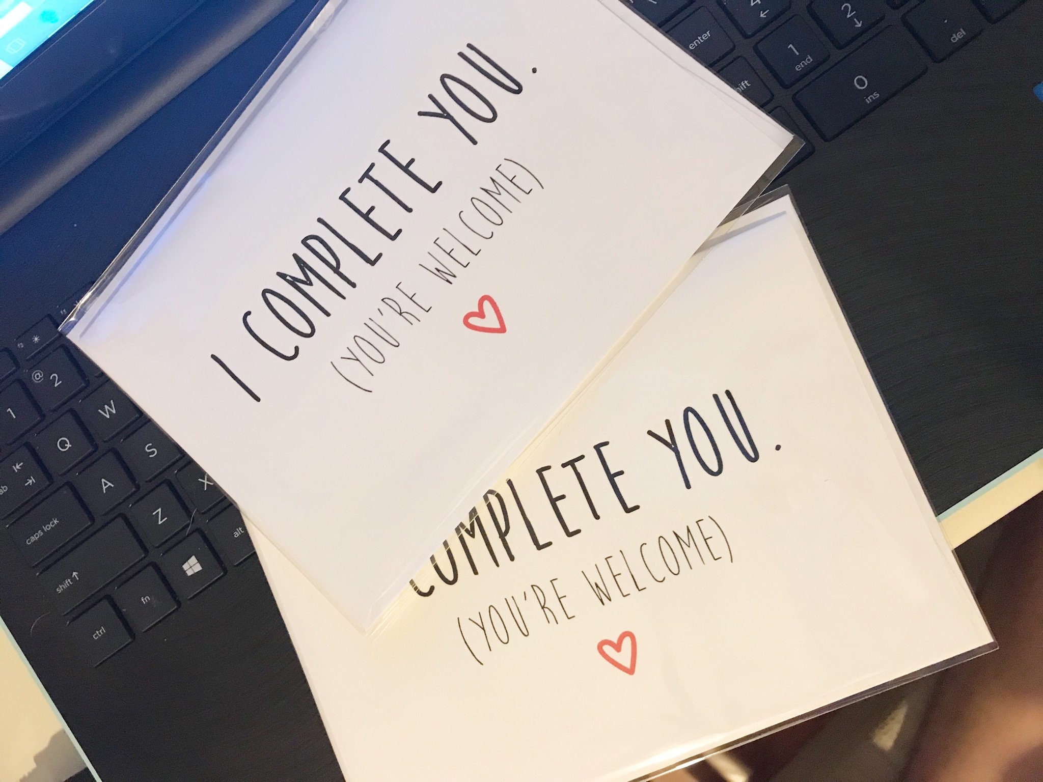 Funny I Complete You Card for Boyfriend Funny Anniversary Card for ...