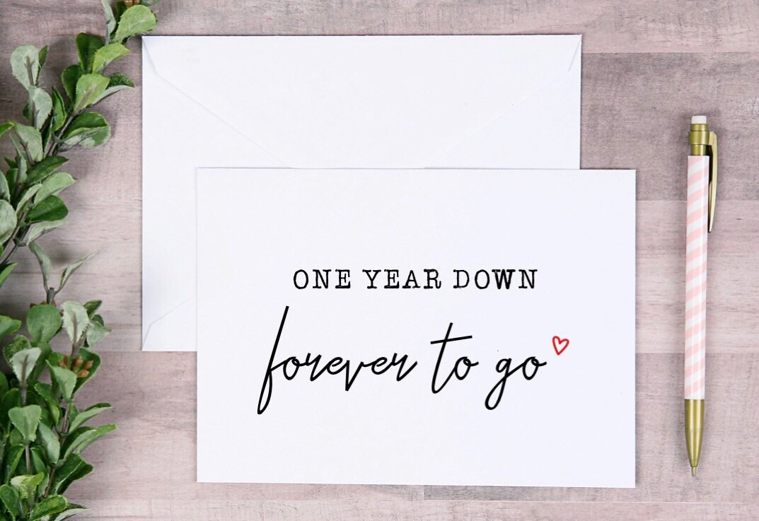 One year Anniversary Card for boyfriend husband Boyfriend | Etsy