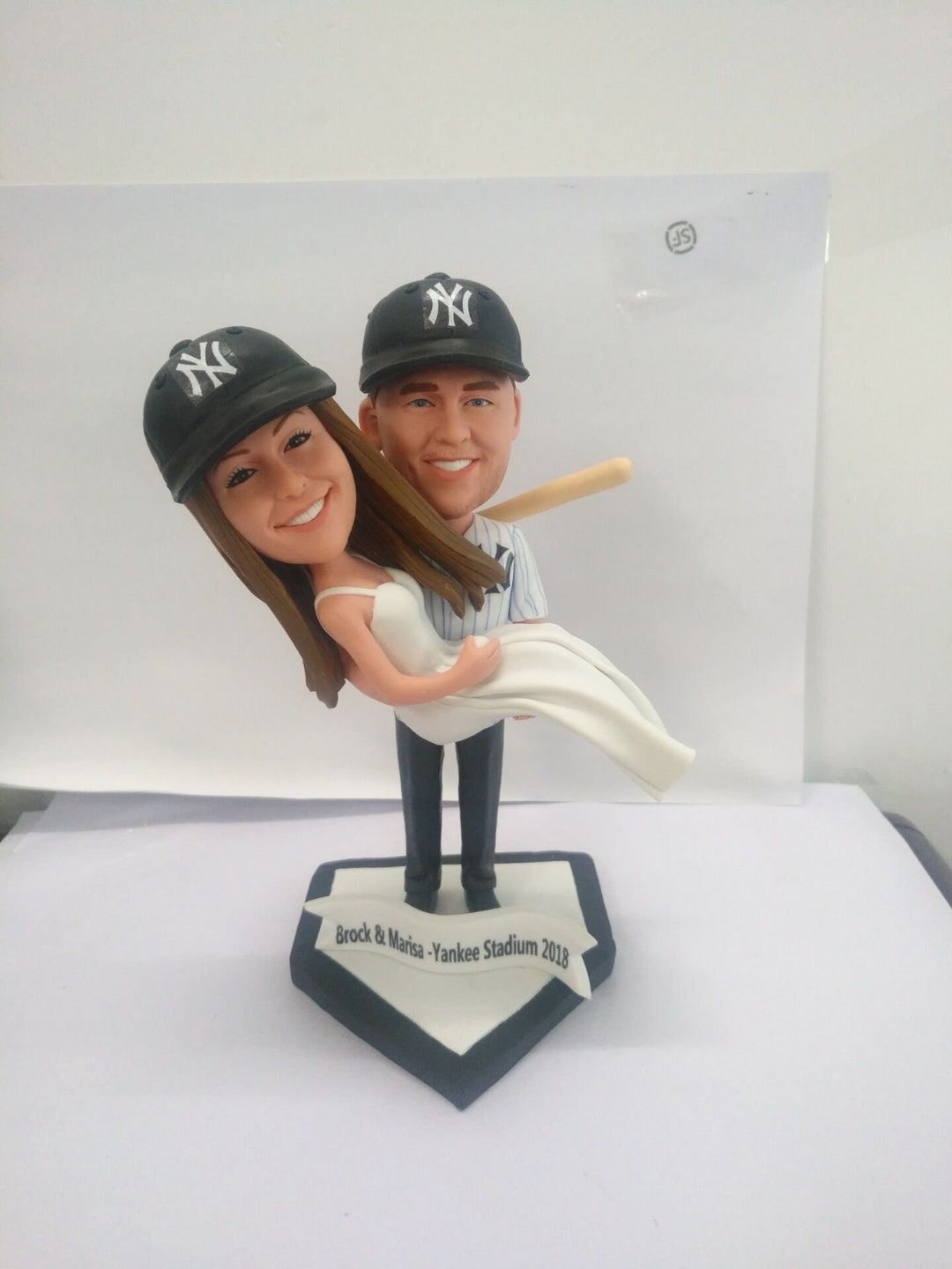 NY Yankees Wedding Cake Topper NY Yankees Personalized Wedding Cake ...