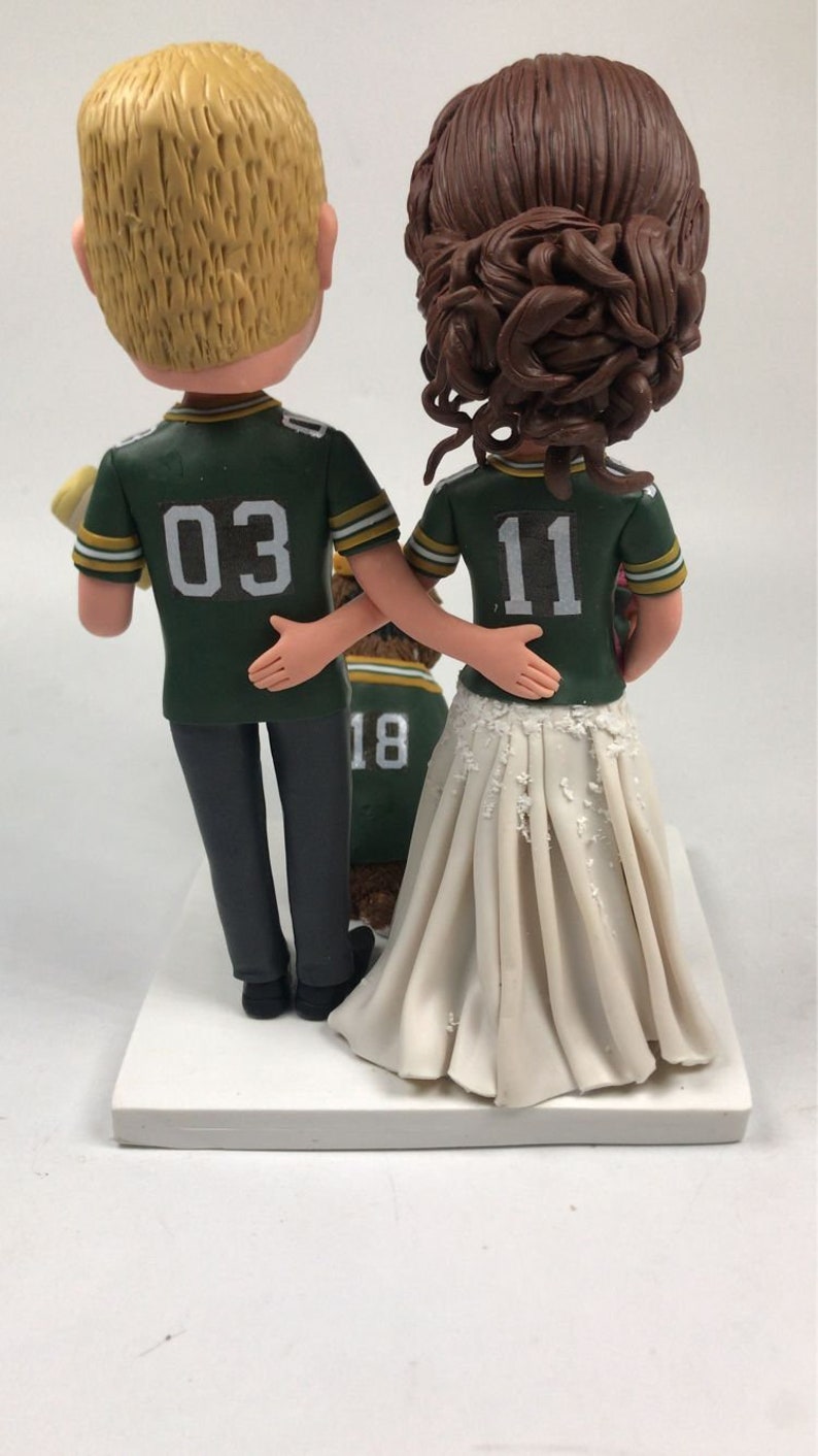 Green Bay Packers Wedding Cake Topper Packers Groom Packers Bride Groom ...