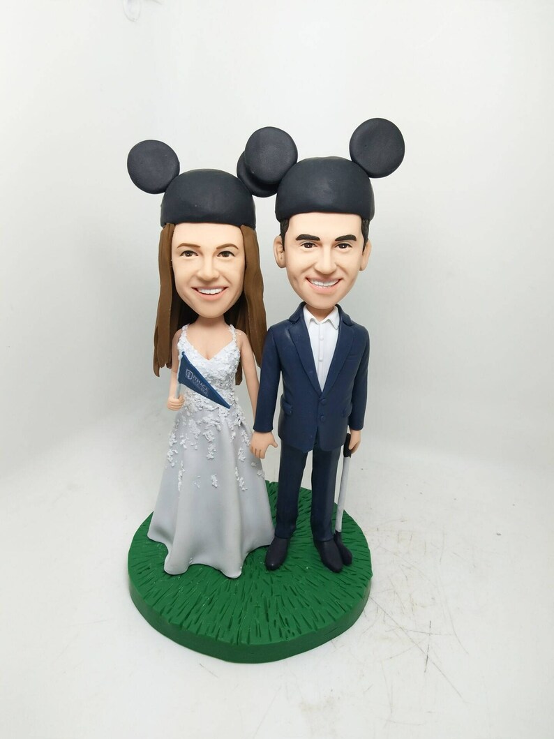 Mickey Mouse Wedding Topper Mickey Mouse Bride Groom Mickey - Etsy