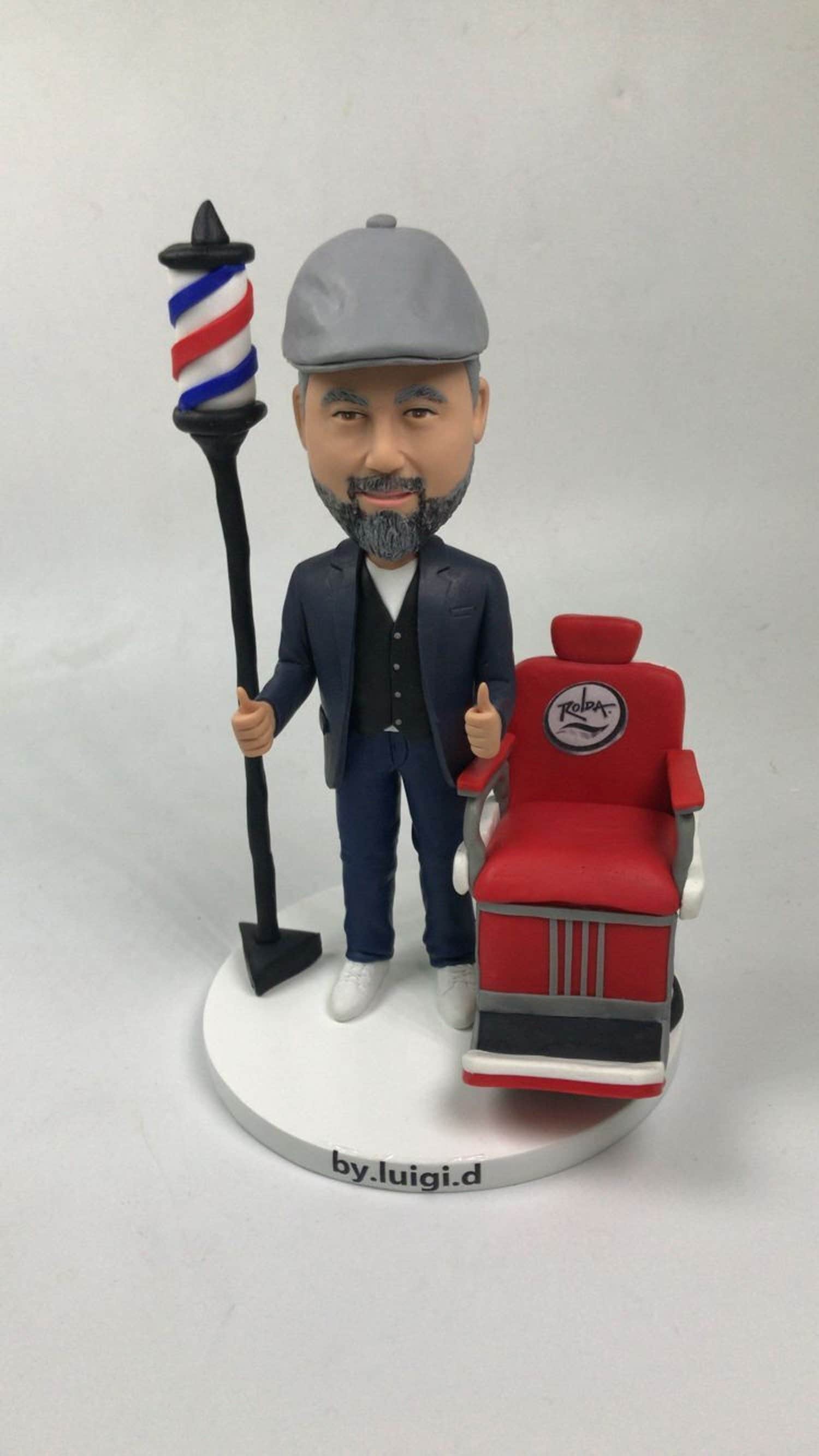 Barber Personalized Bobble Head Clay Figurine Boyfriend Gift Son Gift ...