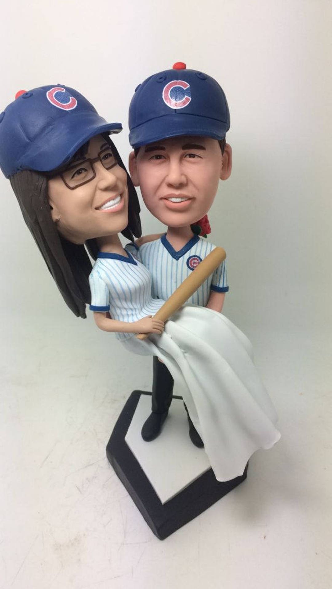 Chicago Cubs Personalized Wedding Cake Topper Cubs Bobble Head Baseball ...