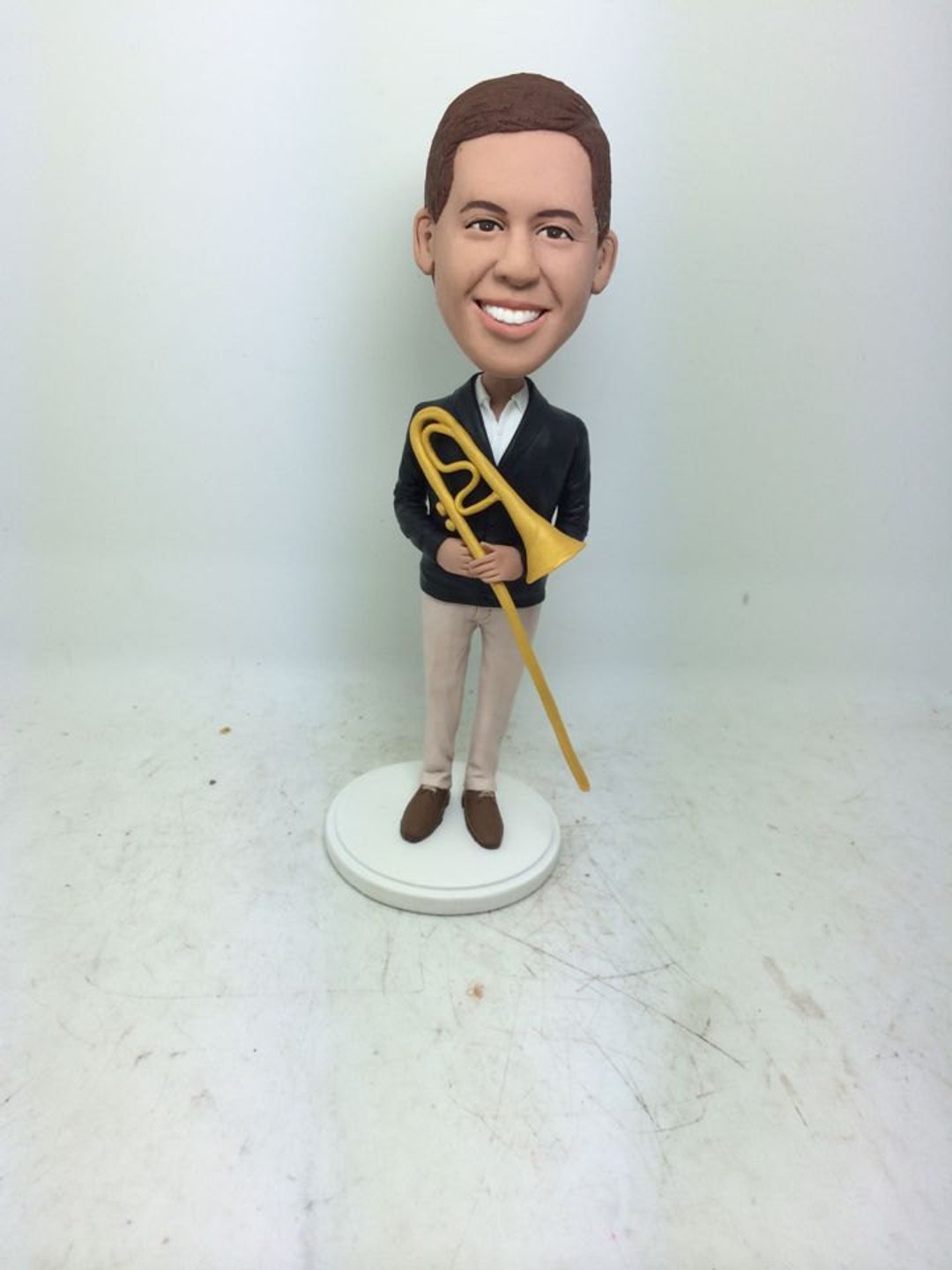 Bass Trombone Player Custom Bobble Head Personalized Clay Figurines ...