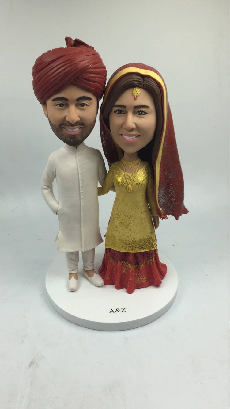 Indian Wedding Cake Topper Indian Personalized Wedding Cake - Etsy