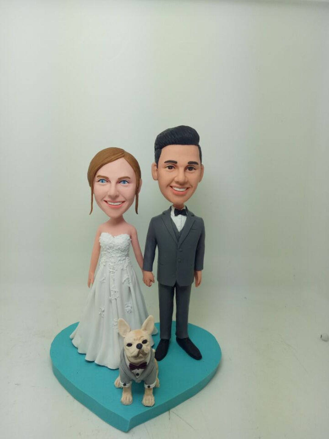 Wedding Cake Topper With Pets Personalized Wedding Cake Topper Clay ...