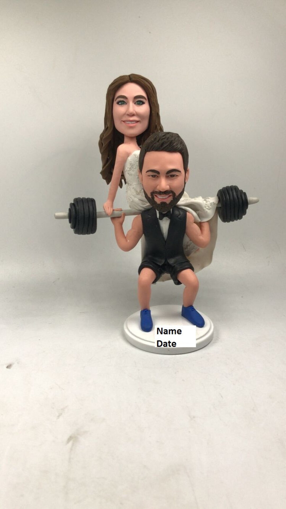 Weight Lifting Wedding Cake Topper Bodybuilding Cake Topper Topper ...