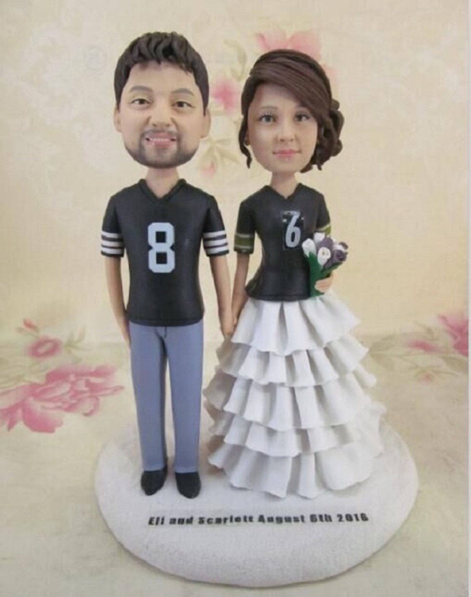 Football Fans Wedding Personalized Wedding Cake Topper Custom - Etsy