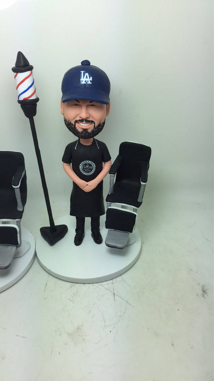 Barber Personalized Bobble Head Clay Figurine Boyfriend Gift | Etsy