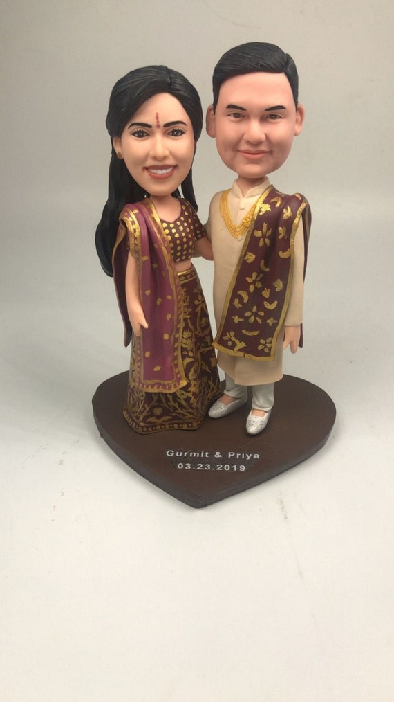 Indian Wedding Cake Topper Indian Personalized Wedding Cake - Etsy
