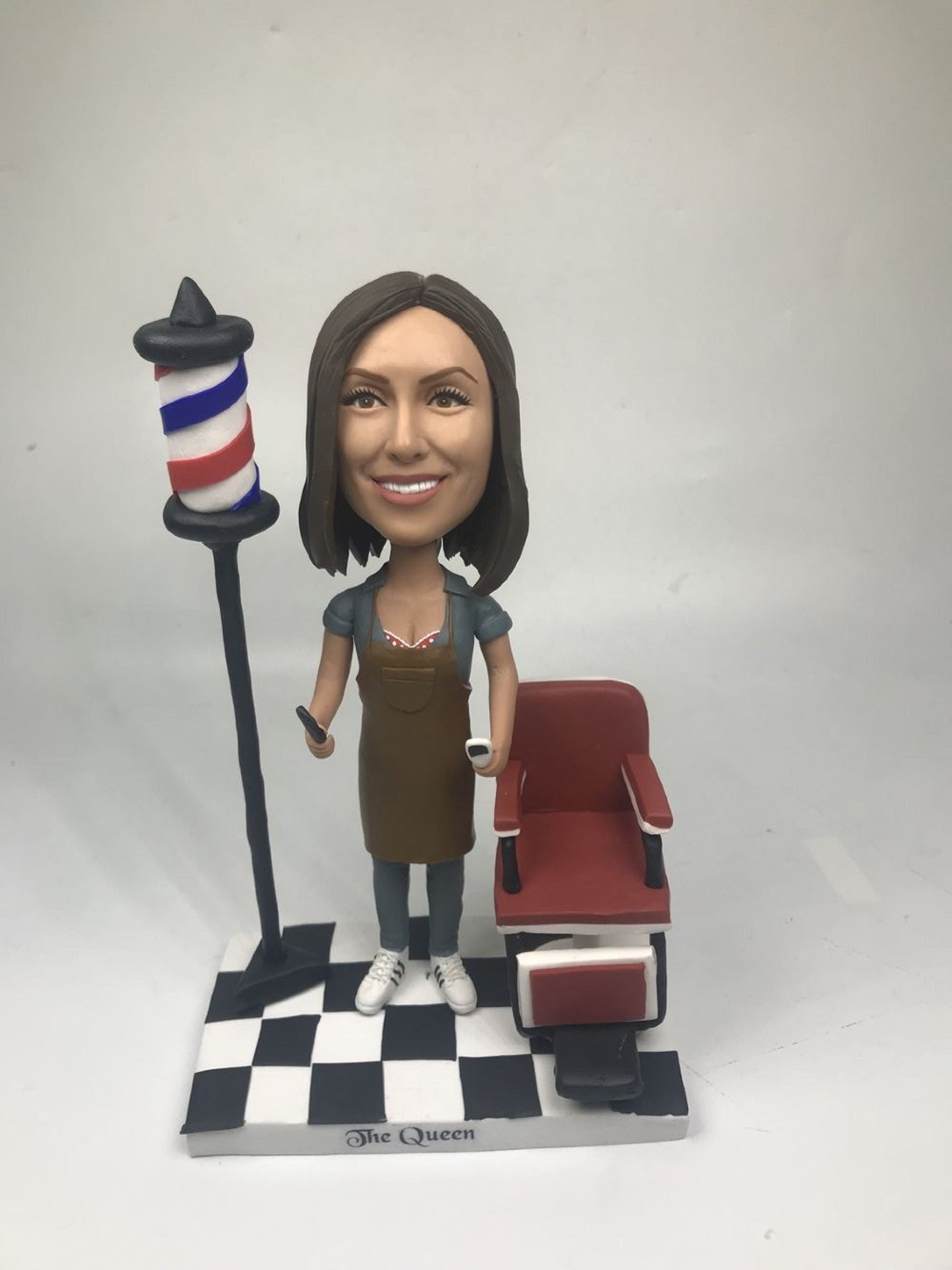 Female Barber Personalized Bobble Head Girlfriend Gift Wife - Etsy