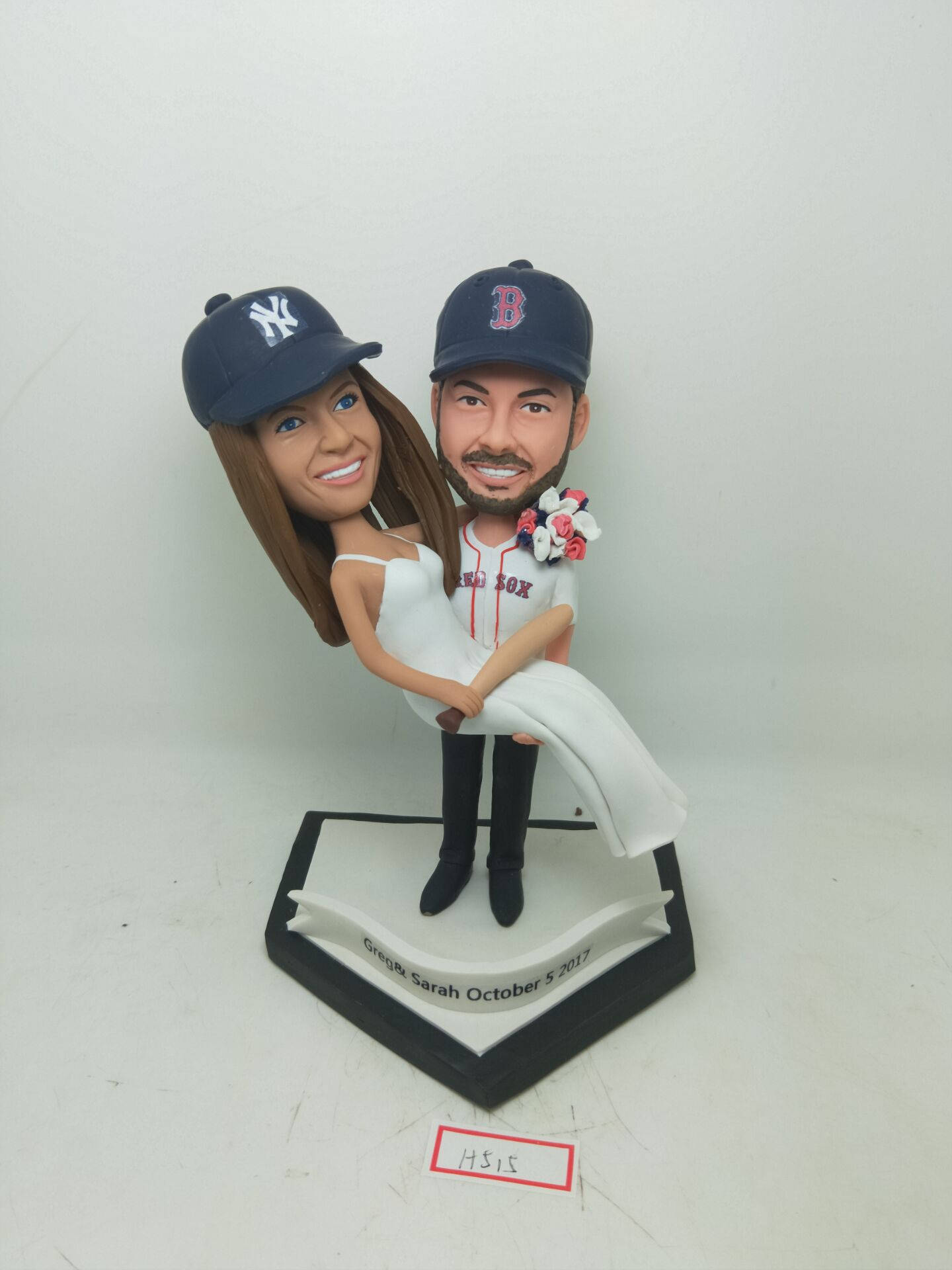 Red Sox Personalized Wedding Cake Toppers Red Sox Groom NY | Etsy