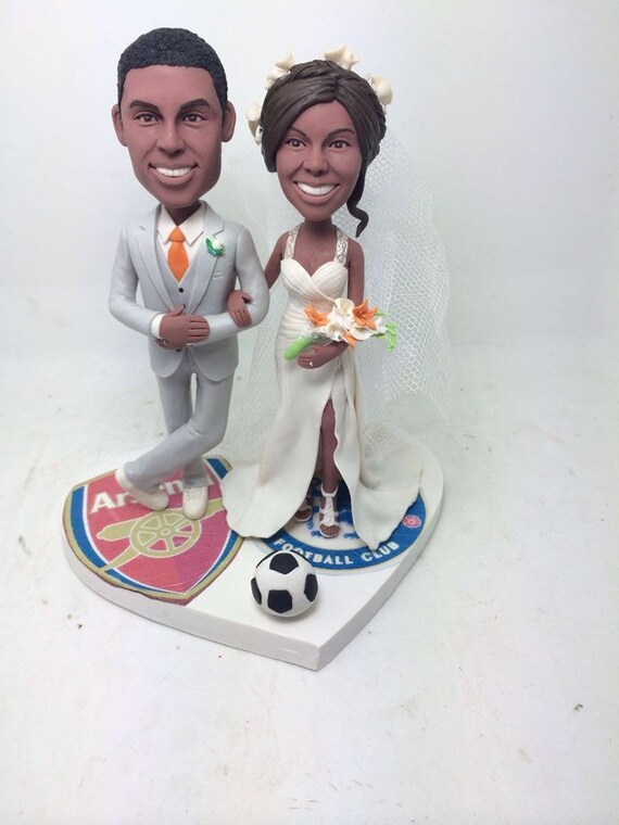 Soccer Wedding Cake Toppers
