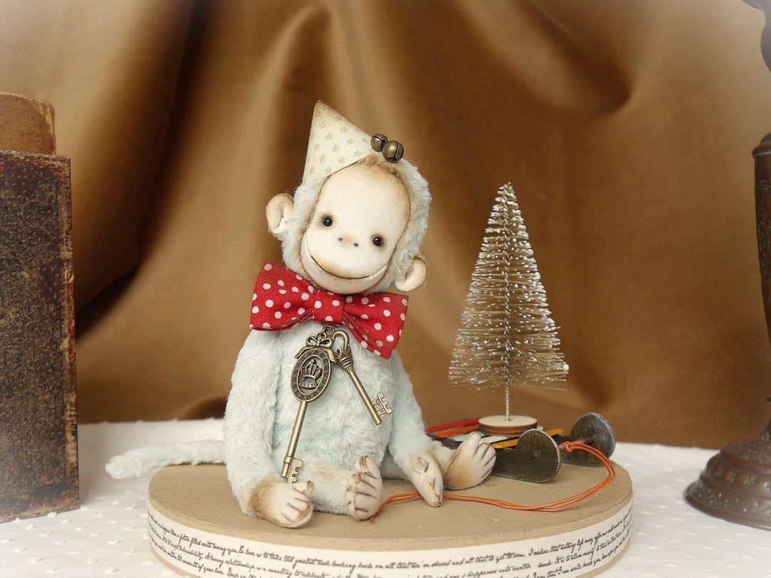 OOAK Monkey, Monkey Artist Teddy Bear, Artist Teddy Bear hugo, 18 Cm ...