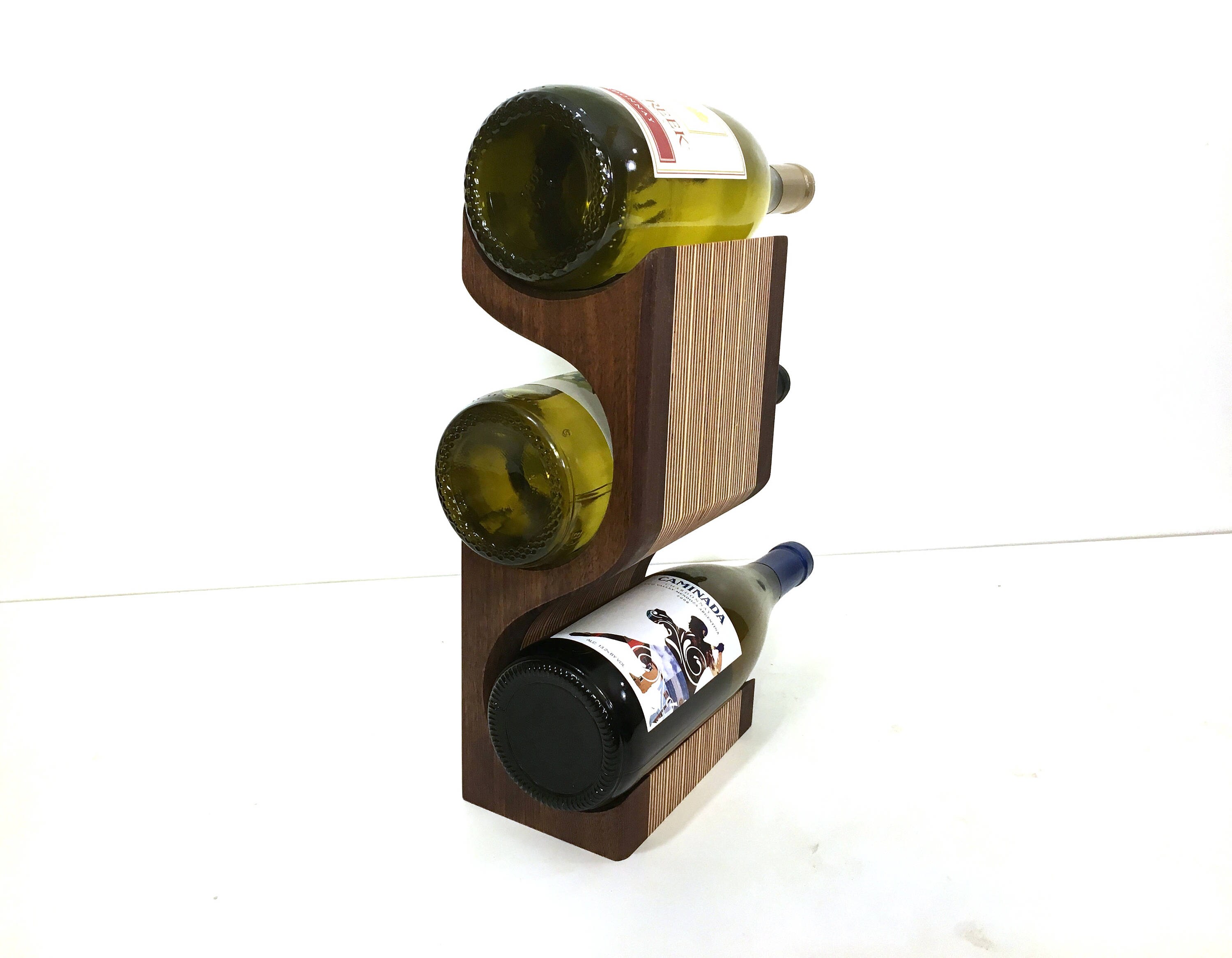 Walnut Wood Wine Rack Tabletop Wine Rack Free Standing | Etsy