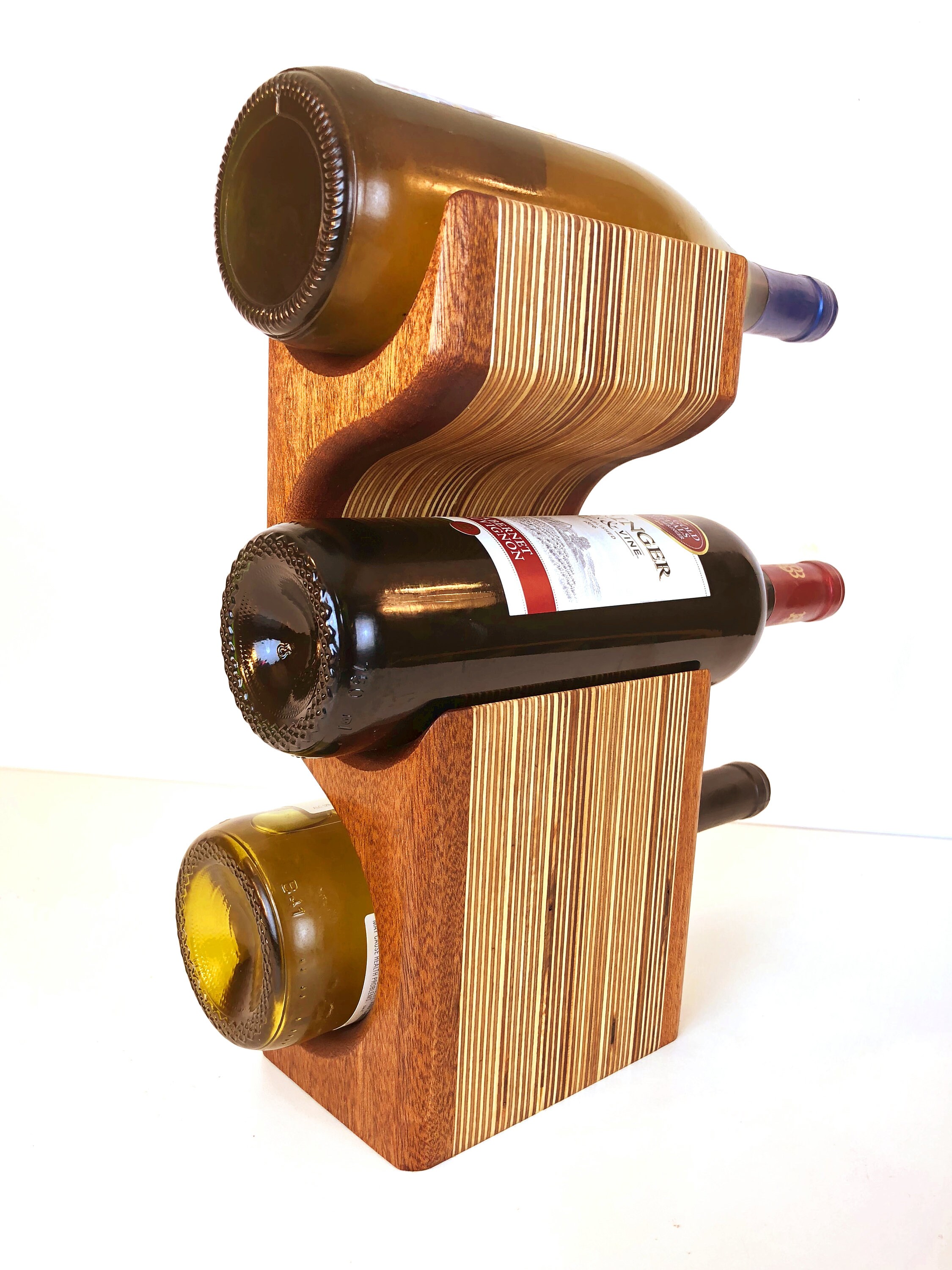 Mahogany Wood Wine Rack Tabletop Mahogany Wine Rack Wine | Etsy