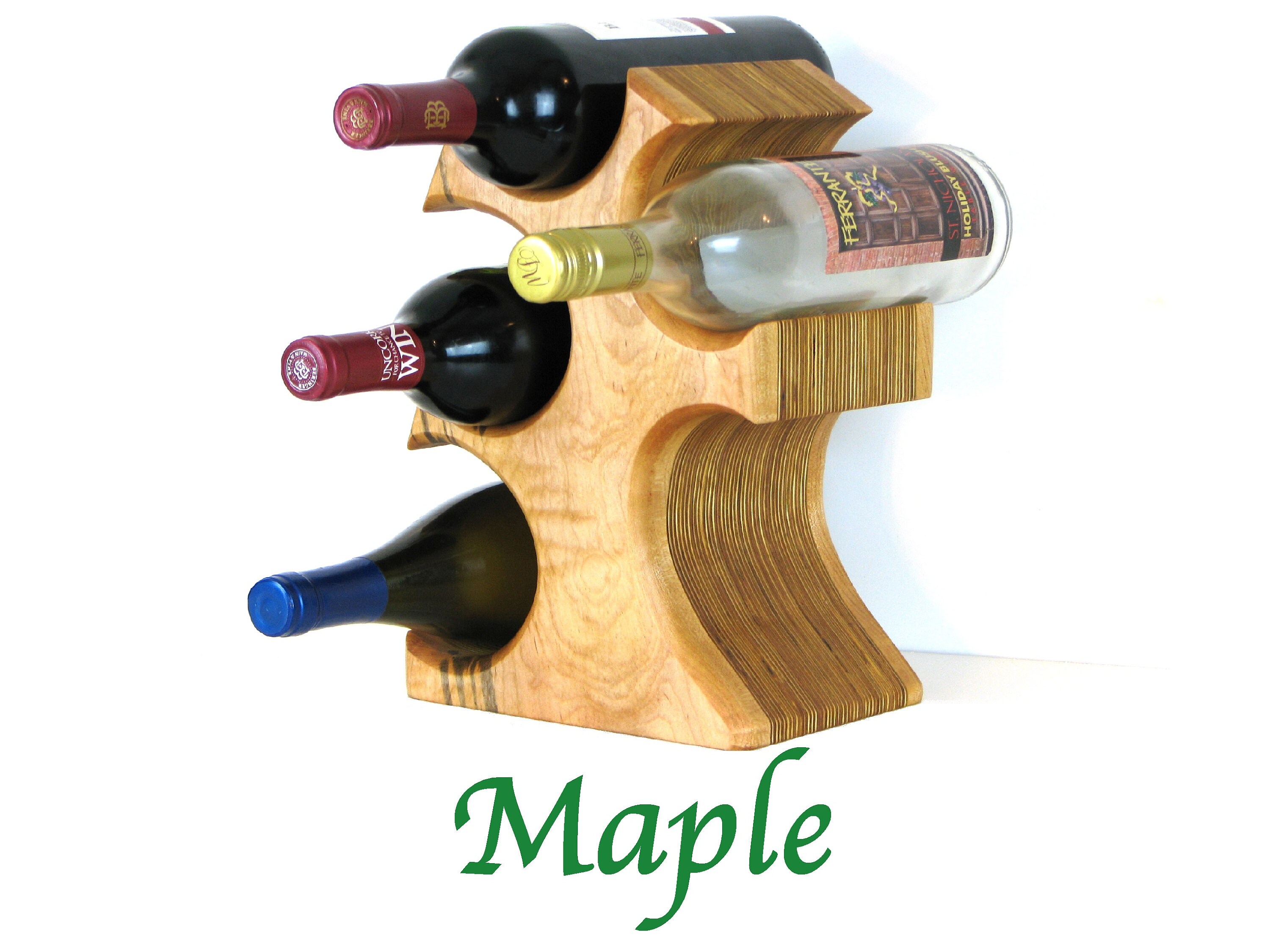4 Bottle Wine Tree Wine Racks Wood Wine Racks in 7 Different | Etsy