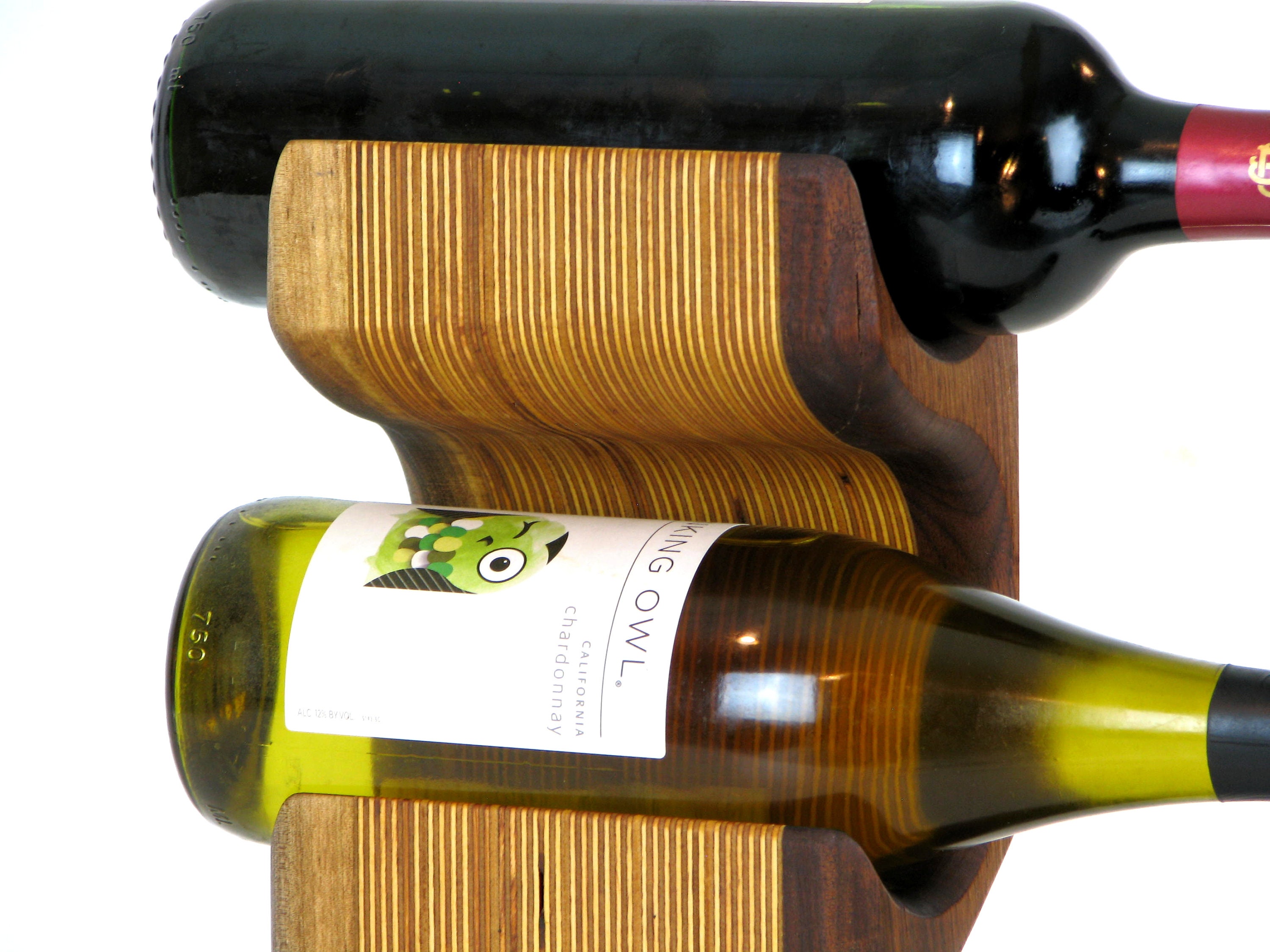 Walnut Wood Wine Rack Tabletop Wine Rack Free Standing | Etsy