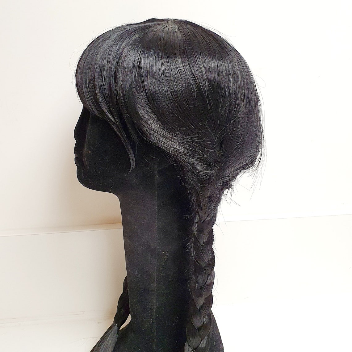 Wednesday Long Braided Cosplay Wig With Fringe - Etsy