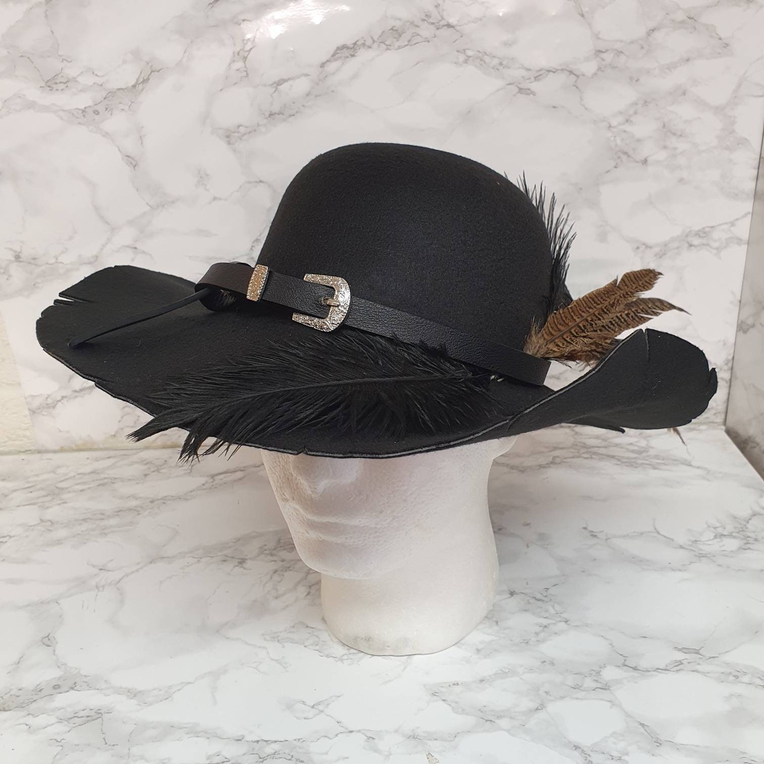 Handmade Barbossa Wide Black Cosplay Pirate Hat Caribbean - Etsy UK