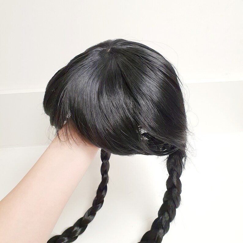 Wednesday Long Braided Cosplay Wig With Fringe - Etsy