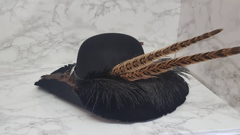 Handmade Captain Barbossa Wide Black Cosplay Pirate Hat | Etsy